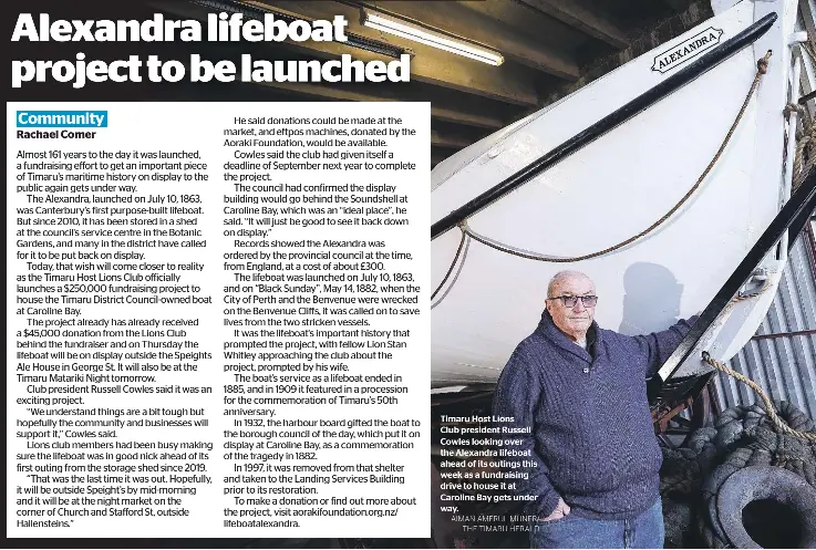 Community Alexandra lifeboat project to be launched - PressReader