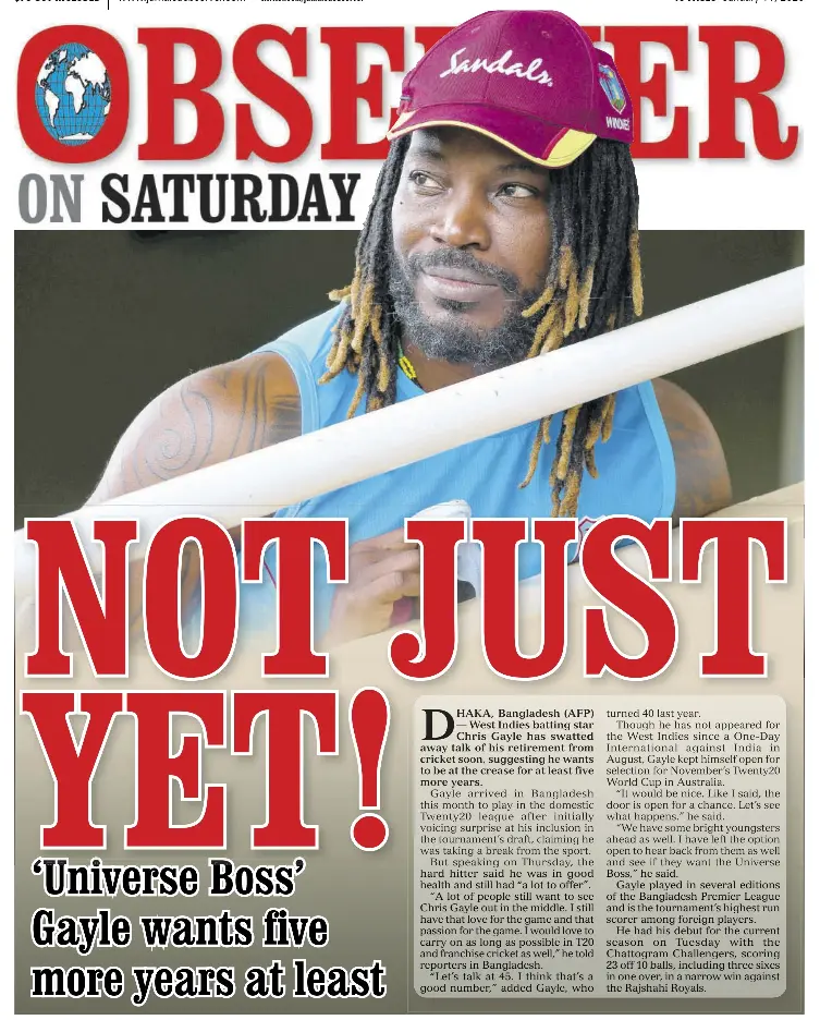 NOT JUST YET! - PressReader