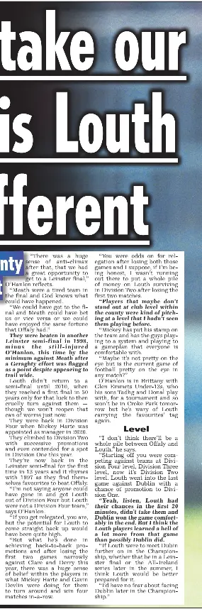 Wee didn’t take our chances...this Louth side are different - PressReader