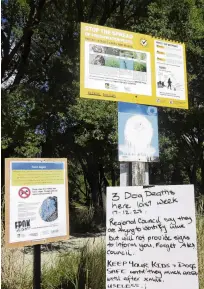 Woman put up sign after deaths - PressReader