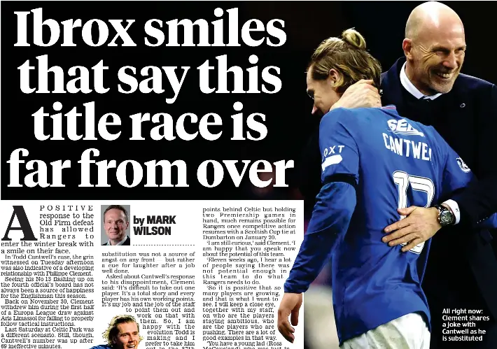 Ibrox smiles that say this title race is far from over - PressReader