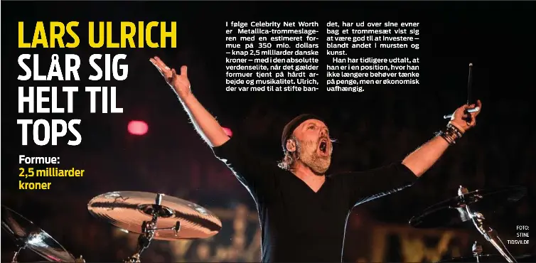 LARS ULRICH SLÅR SIG HELT TIL TOPS - PressReader