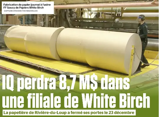 IQ perdra 8,7 M$ dans une filiale de White Birch - PressReader