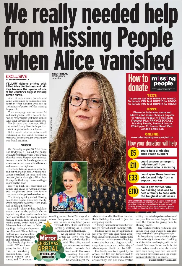 We really needed help from Missing People when Alice vanished - PressReader