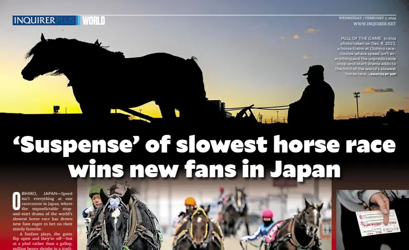 ‘Suspense’ of slowest horse race wins new fans in Japan - PressReader
