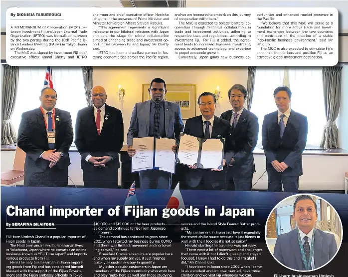 Chand importer of Fijian goods in Japan - PressReader