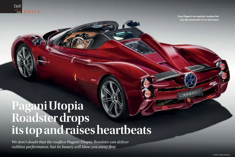 Pagani Utopia Roadster drops its top and raises heartbeats - PressReader