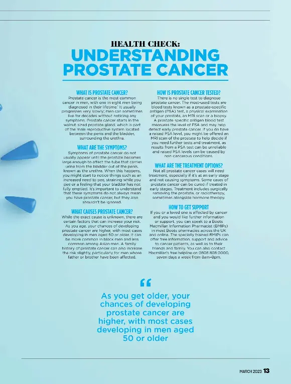 UNDERSTAND­ING PROSTATE CANCER - PressReader