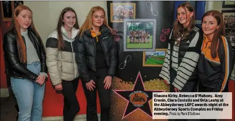 Abbeydorne­y’s high-scoring female stars focus of weekend celebratio­ns ...