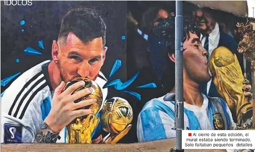 Messi y diego besan la copa en una esquina porteña - PressReader