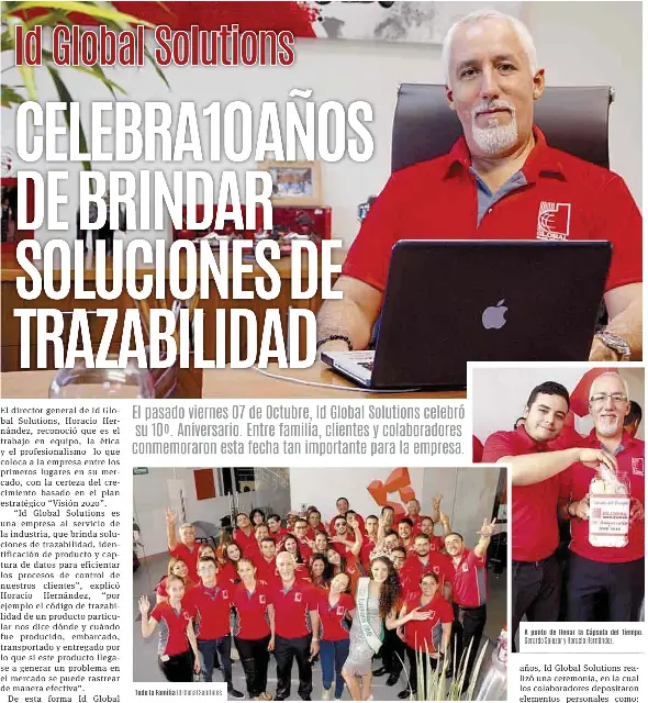CELEBRA10A­ÑOS DE BRINDAR SOLUCIONES DE TRAZABILID­AD - PressReader