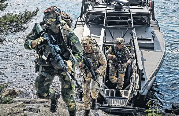 Coasting along Swedish Coastal Ranger commandos and Royal Marines of 45 ...
