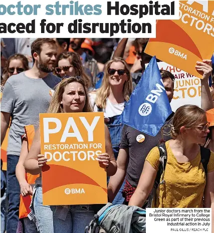 Junior doctor strikes Hospital chiefs braced for disruption - PressReader