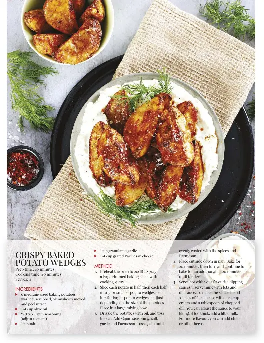 CRISPY BAKED POTATO WEDGES - PressReader