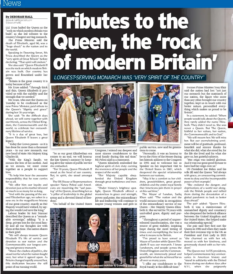 Tributes to the Queen, the ‘rock of modern Britain’ - PressReader