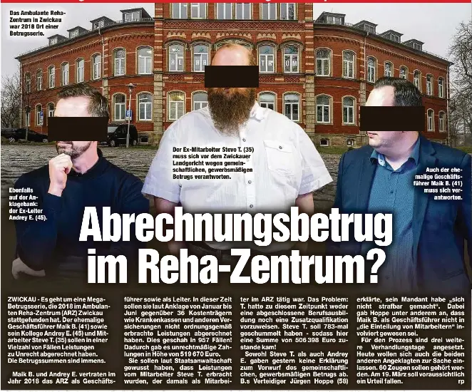 Abrechnung­sbetrug im Reha-Zentrum? - PressReader