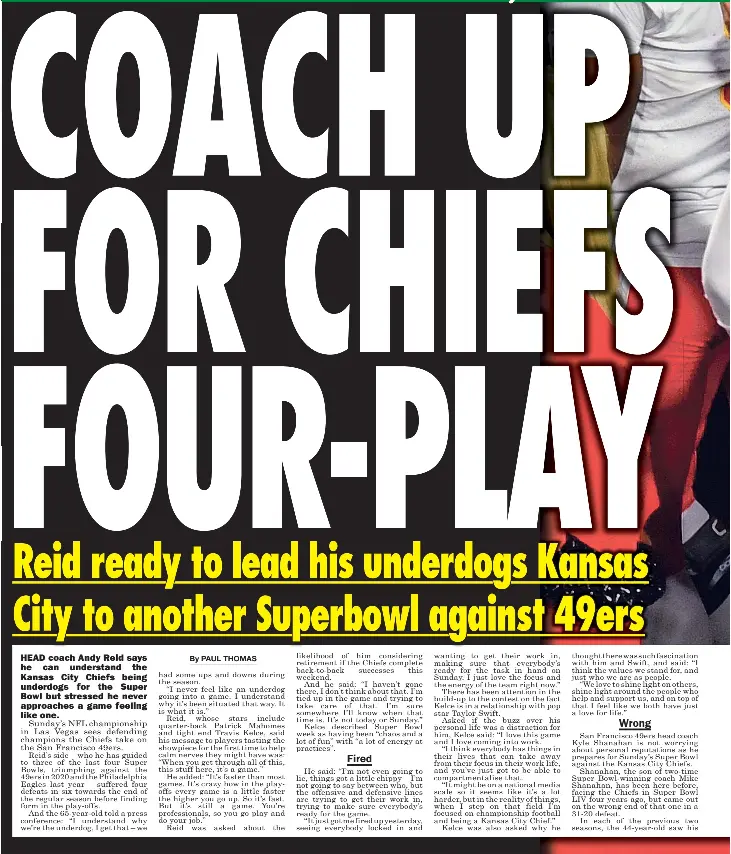 COACH UP FOR CHIEFS FOUR-PLAY - PressReader