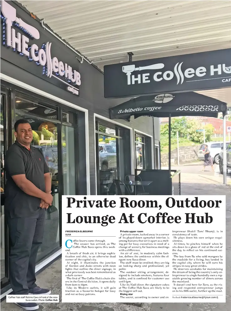 Private Room, Outdoor Lounge At Coffee Hub - PressReader