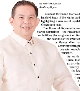 Speaker’s goal: Promises fulfilled - PressReader