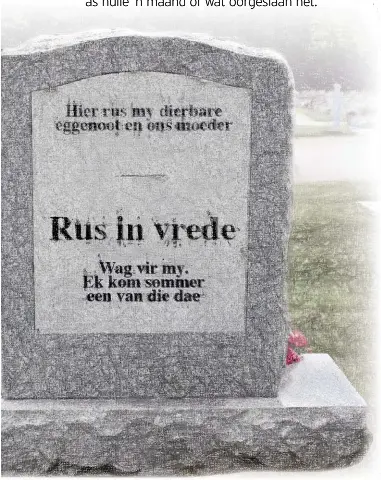 Jou storie: ’n Grafsteen vir Pietjie Pillie - PressReader