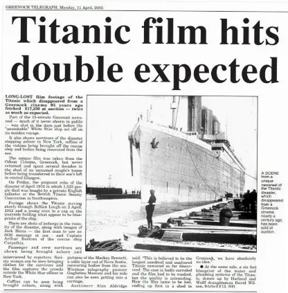 Rare footage of Titanic fetches £17k at auction - PressReader
