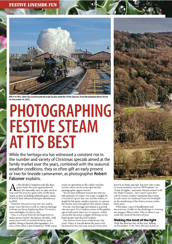PHOTOGRAPH­ING FESTIVE STEAM AT ITS BEST - PressReader