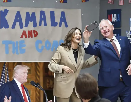 Duel par meetings simultanés entre Harris et Trump - PressReader