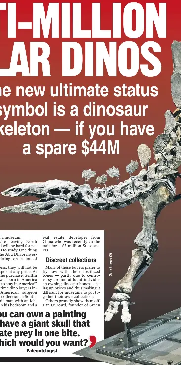 MULTI-MILLION DOLLAR DINOS - PressReader