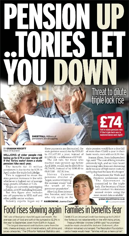 PENSION UP ..TORIES LET YOU DOWN - PressReader