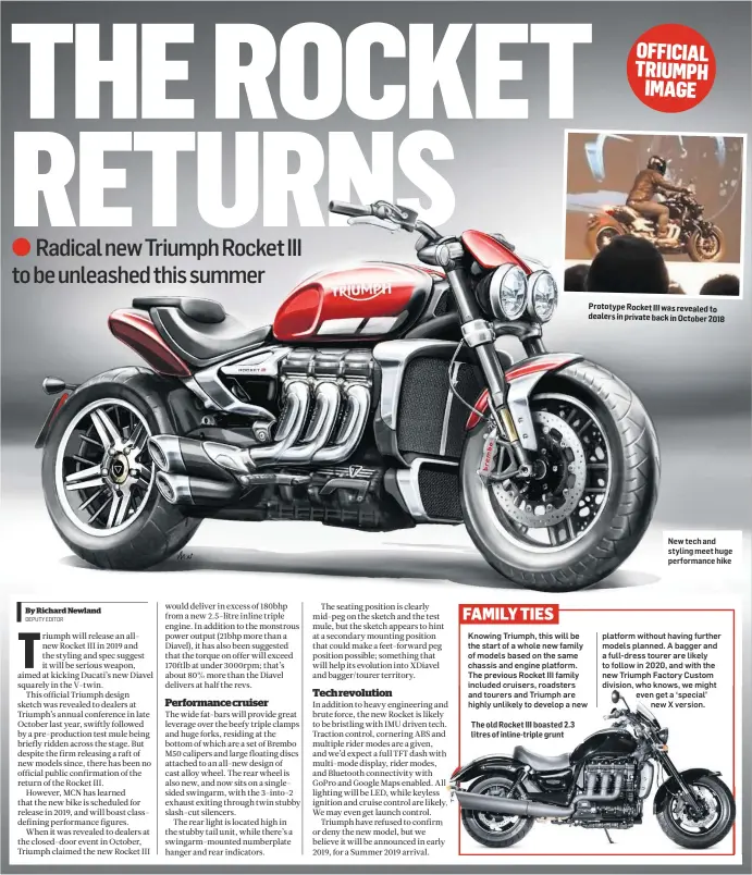 Allnew 180bhp Triumph Rocket Iii Planned For 2019 Launch Black Triumph