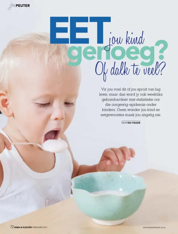 EET jou kind genoeg? Of dalk te veel? - PressReader