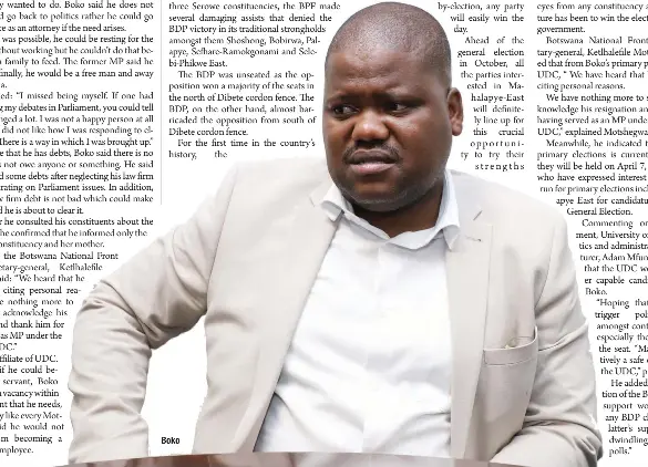 Resignatio­n complicate­s Mahalapye East - PressReader