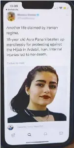 Iran schoolgirl dies after beating by security forces - PressReader