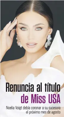 Renuncia al título de Miss USA - PressReader