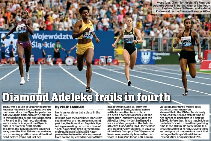 Diamond Adeleke trails in fourth - PressReader