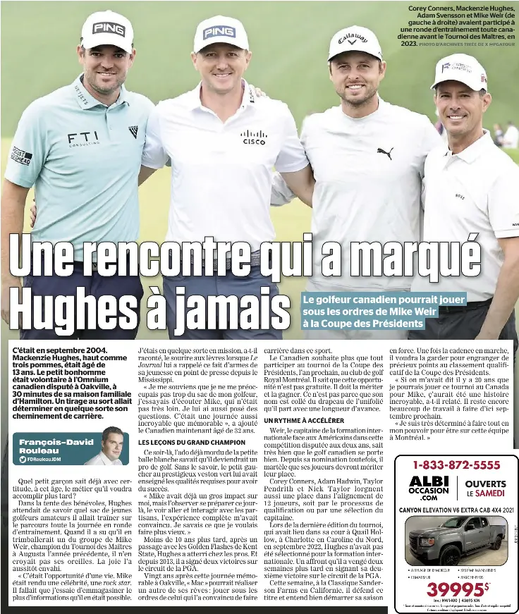 Une rencontre qui a marqué Hughes à jamais - PressReader