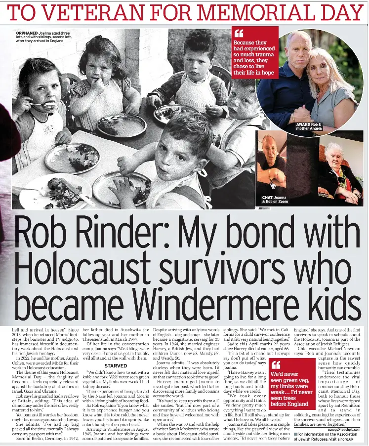 Rob Rinder: My bond with Holocaust survivors who became Windermere kids ...