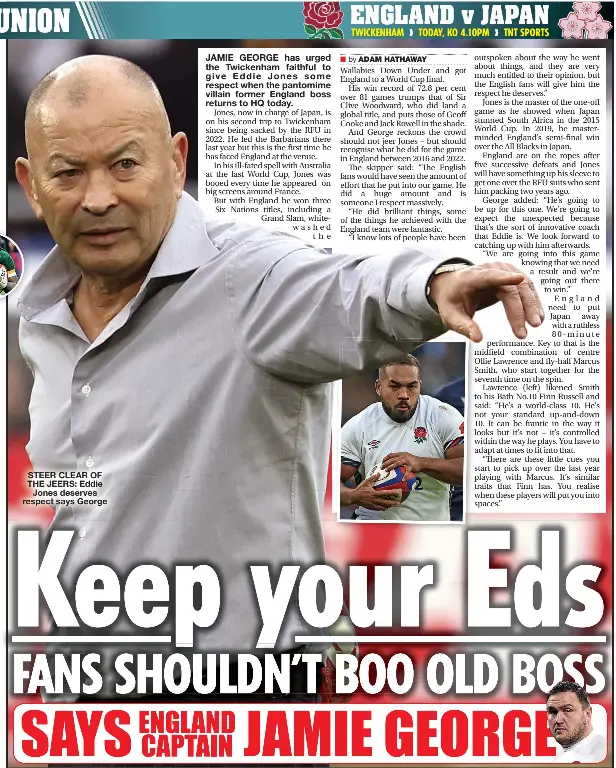Keep your Eds FANS SHOULDN’T BOO OLD BOSS says jamie george - PressReader