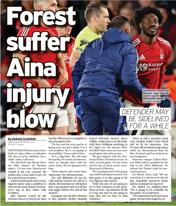 Forest suffer Aina injury blow - PressReader