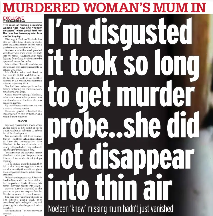 I’m disgusted it took so long to get murder probe..she did not disappear into thin air - PressReader