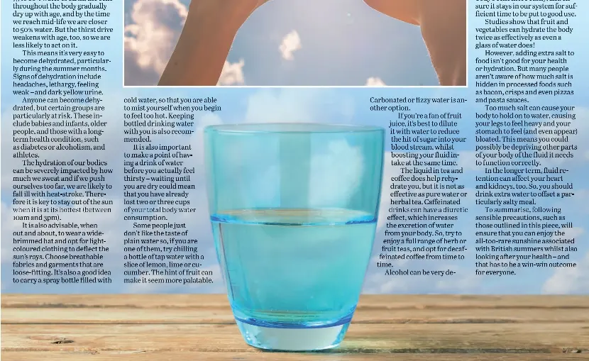 So vital to maintain levels of this essential fluid of life - PressReader