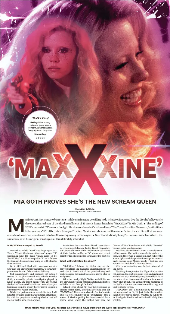 MIA GOTH PROVES SHE’S THE NEW SCREAM QUEEN - PressReader