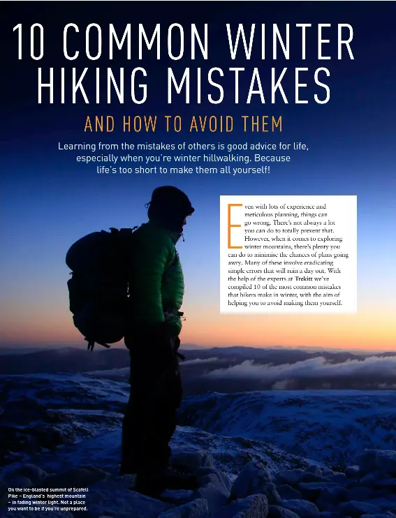 10 COMMON WINTER HIKING MISTAKES - PressReader