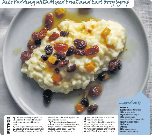 Rice Pudding with Mixed Fruit and Earl Grey Syrup - PressReader