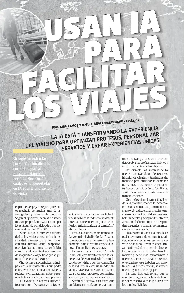 USAN IA PARA FACILITAR LOS VIAJES - PressReader