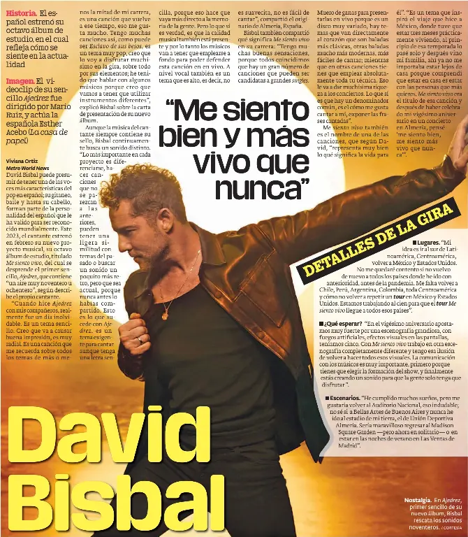 “Me siento bien y más vivo que nunca” David Bisbal - PressReader