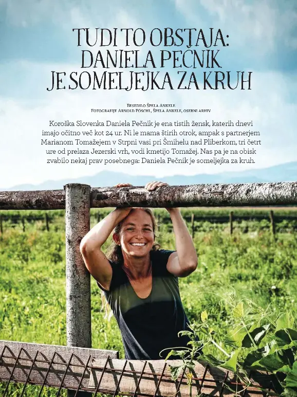 TUDI TO OBSTAJA: DANIELA PEČNIK JE SOMELJEJKA ZA KRUH - PressReader