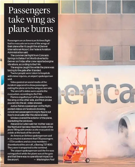 Passengers take wing as plane burns - PressReader