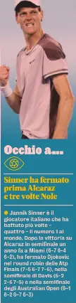Sinner ha fermato prima Alcaraz e tre volte Nole - PressReader
