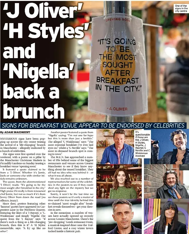 ‘J Oliver’ ‘H Styles’ and ‘Nigella’ back a brunch - PressReader